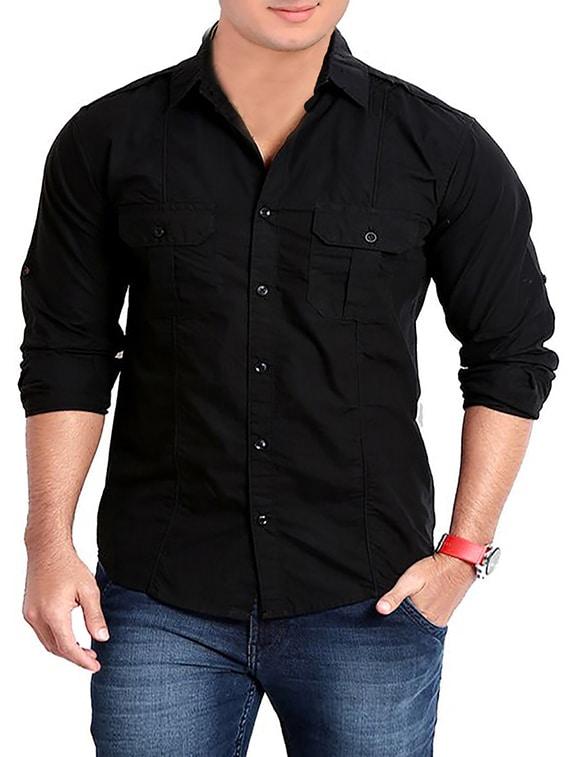 Buy online Mens Solid Casual Shirt from shirts for Men by Hangup for 789 at 51 off 2025 Limeroad